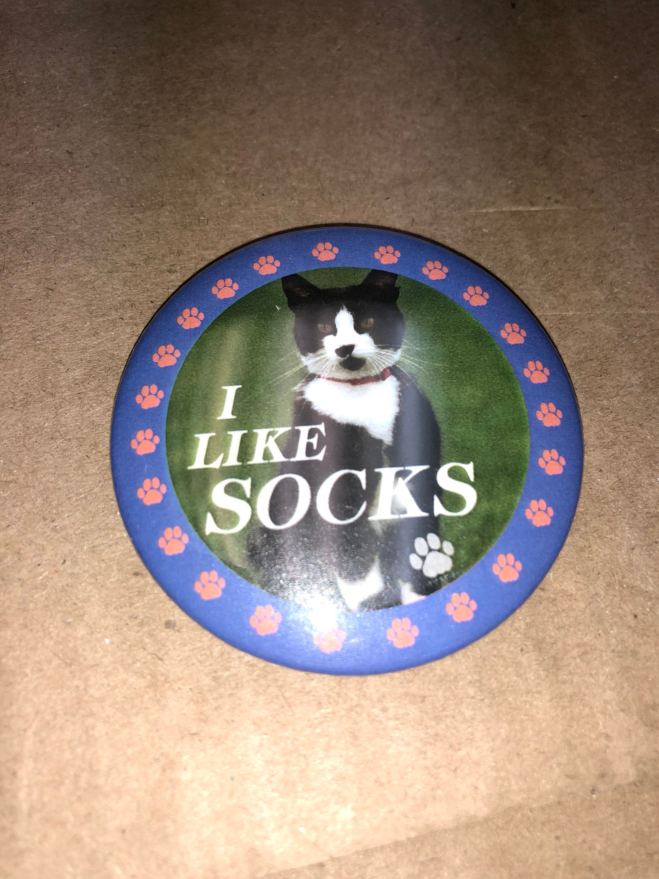 Vintage I Like socks clinton cat rare pin | Etsy