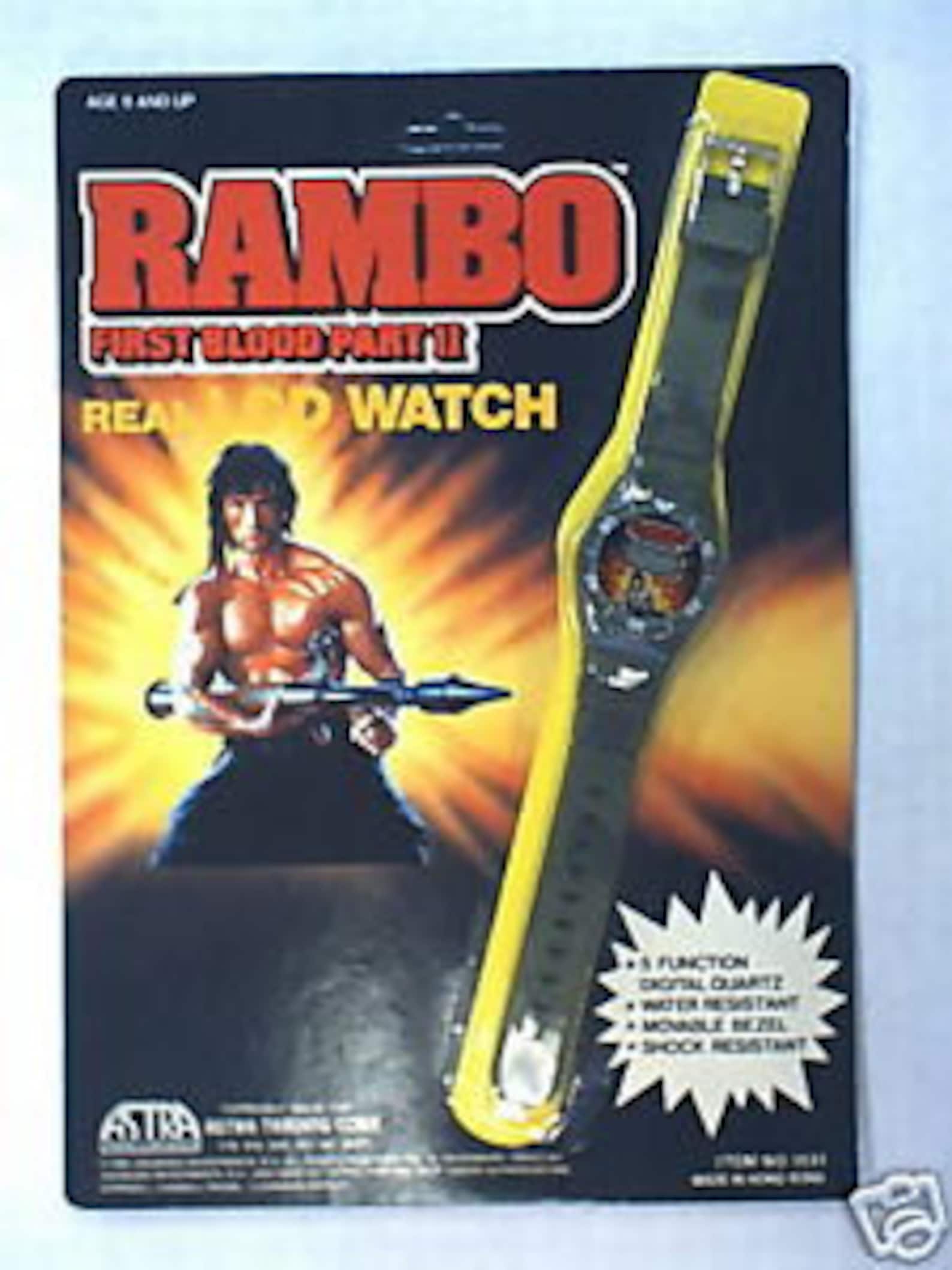 Vintage Rambo LCD Character Watch Old Stock Find Mint on Card Case ...