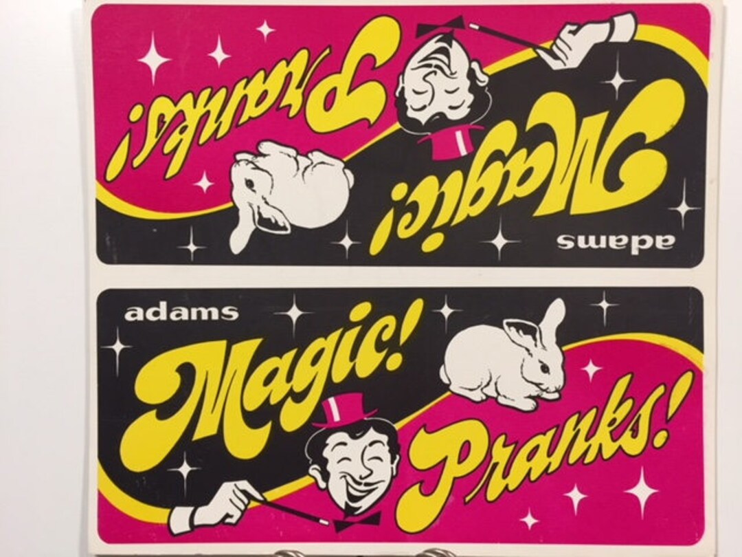 SS Adams Magic Tricks & Pranks Dual Novelty Store Sign Rare - Etsy