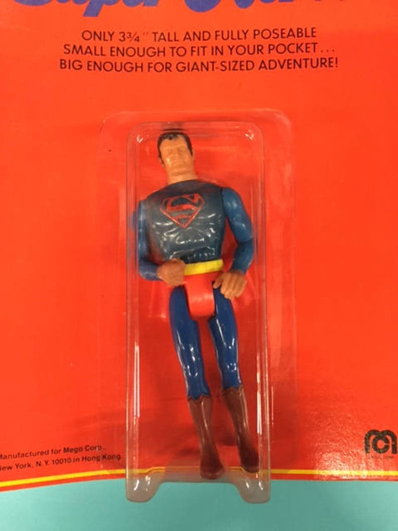 Mego WGSH Pocket Super Heroes Superman MOC Old Stock Case | Etsy