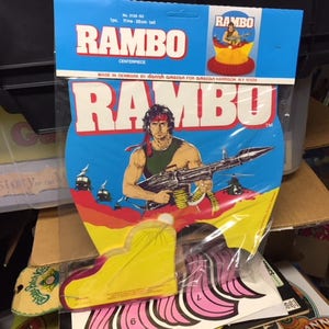 Vintage Rambo Birthday Party Centerpiece New Old Stock Find Mint and ...