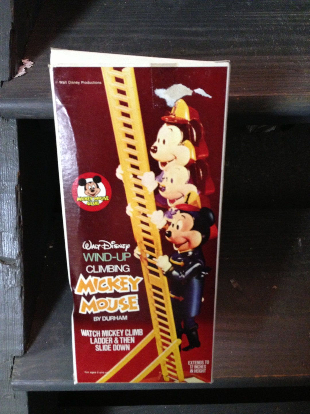 Vintage Windup Climbing Mickey Mouse Fireman Playset NOS MIB - Etsy
