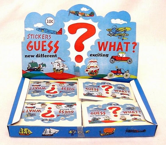 Guess What Sticker Store Display Features 72 Packs in - Etsy