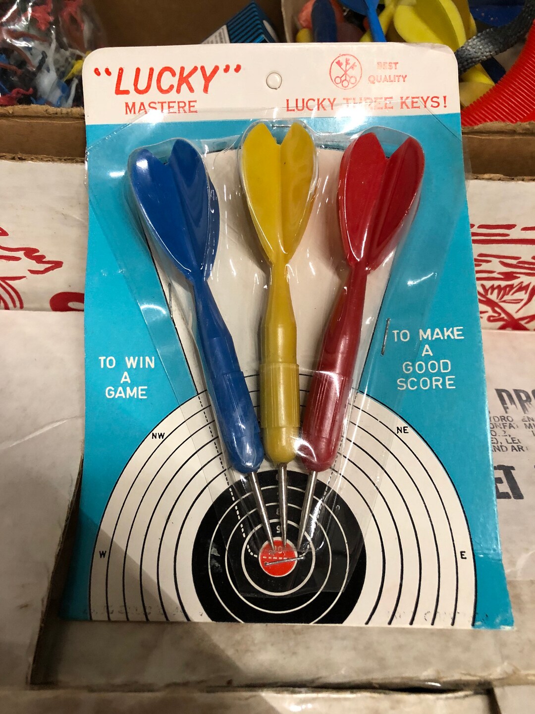 Vtg Lucky Brand Darts Nos Carded Vintage Dart Set - Etsy