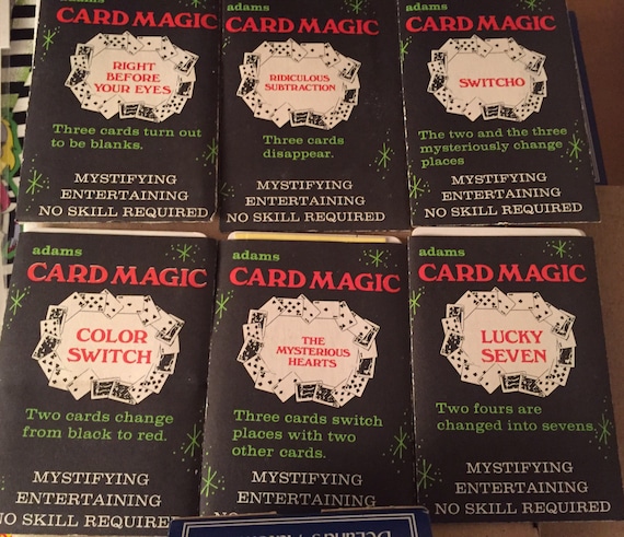 1967 SS Adams Magic Tricks 5 Different Magic Card Tricks Nos | Etsy