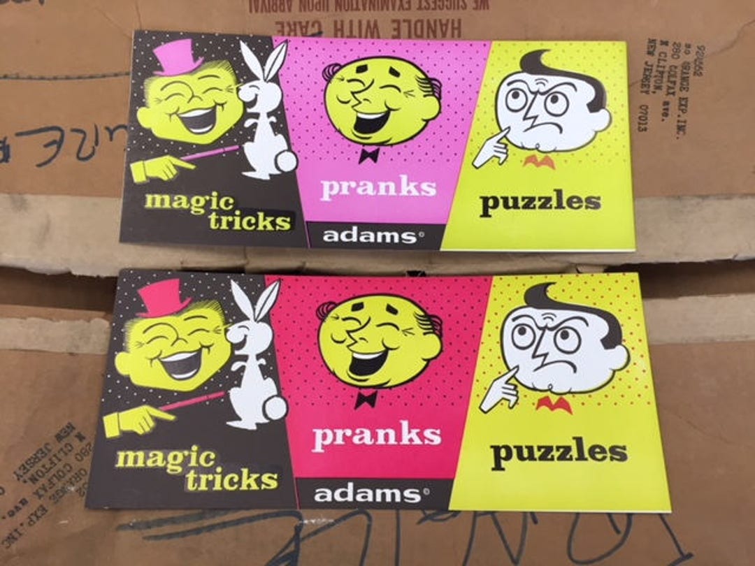 SS Adams Magic Tricks Pranks & Puzzles Dime Store Novelty Store Display ...