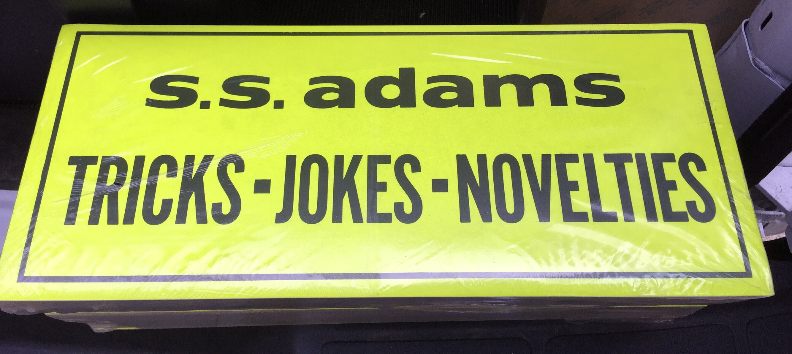 SS Adams Magic Tricks Pranks & Puzzles Dime Store Novelty store display ...