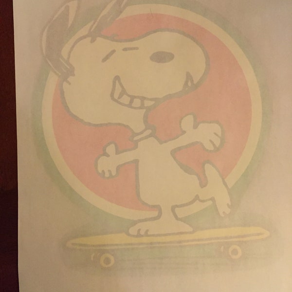 Snoopy on Skateboard - Etsy