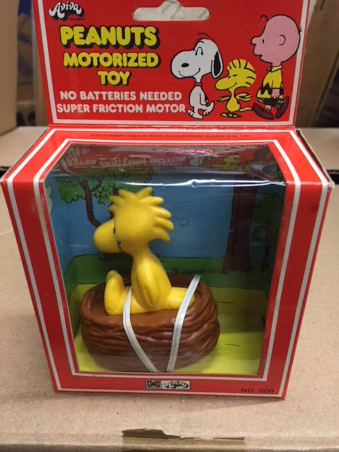 Vintage 1980s Aviva Peanuts Snoopy Woodstock Motorized Toy NOS Sealed ...