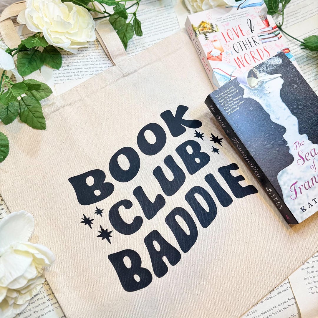 Book Club Baddie Tote Bag, Bookish Canvas Bag, Cute Reader Gift ...