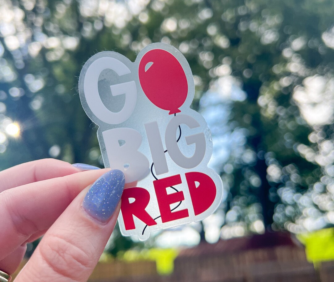 GO BIG RED | Huskers | Clear & Waterproof Stickers - Etsy