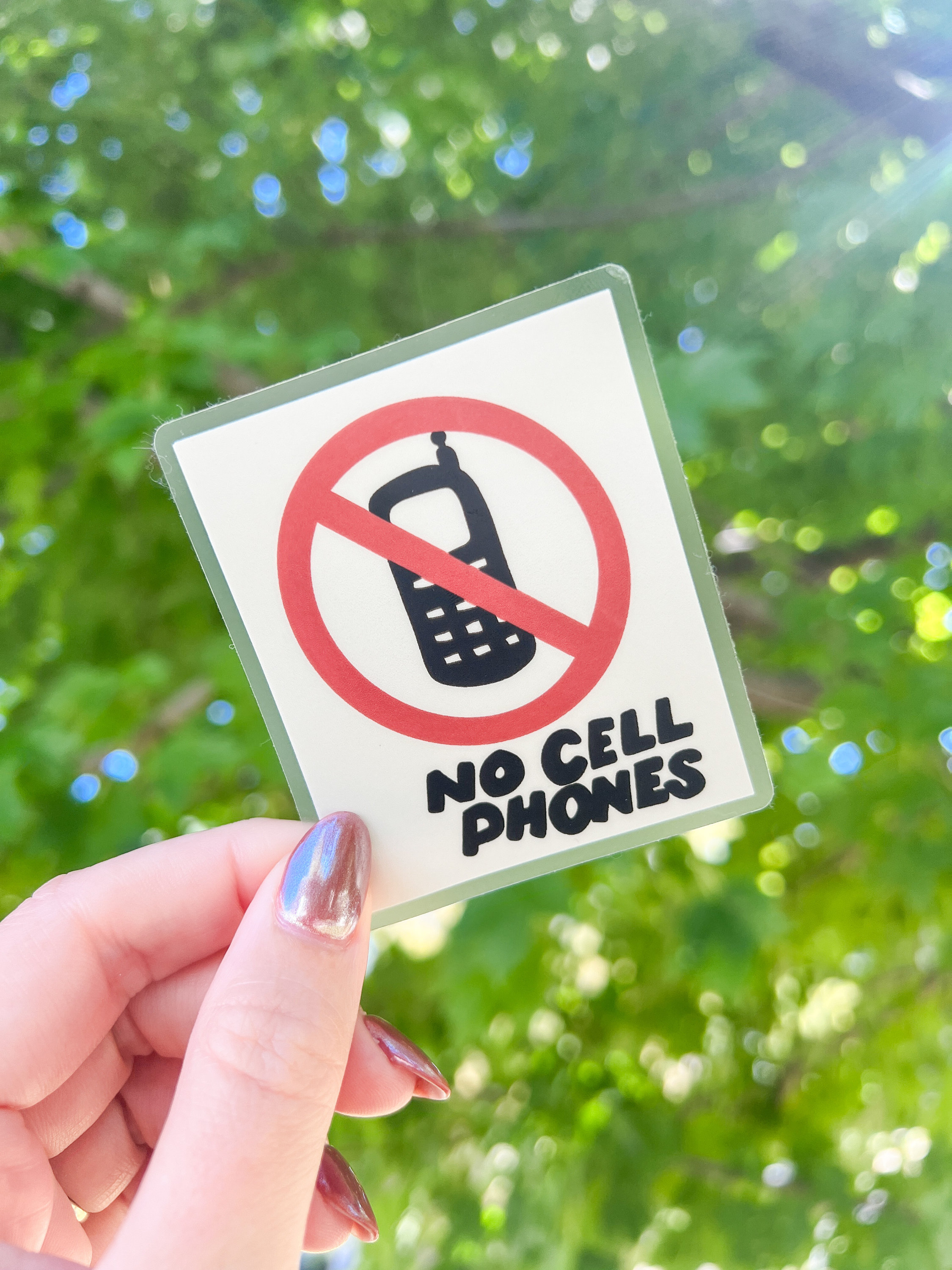 CLEAR Gilmore Girls Sticker No Cell Phones Lukes Diner - Etsy