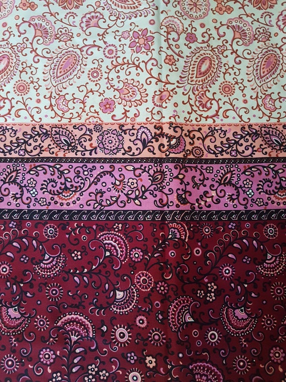 Vintage Border Print Fabric / Find all your favourite dress fabric and ...