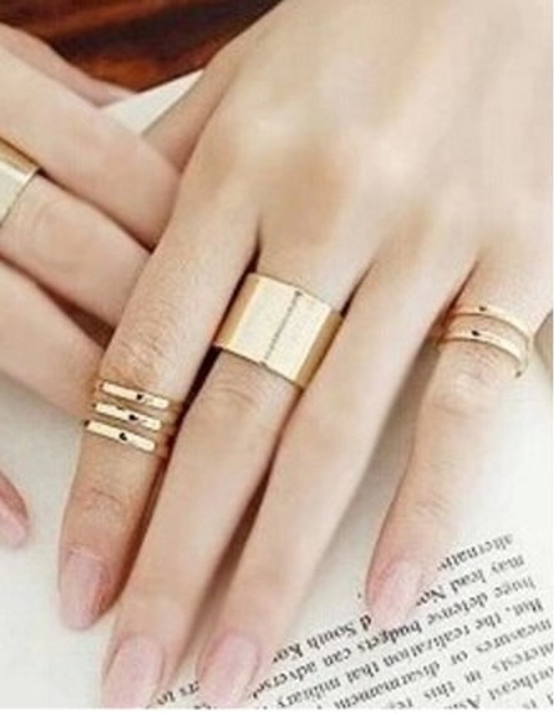 GOLD TRIO RINGS - Etsy