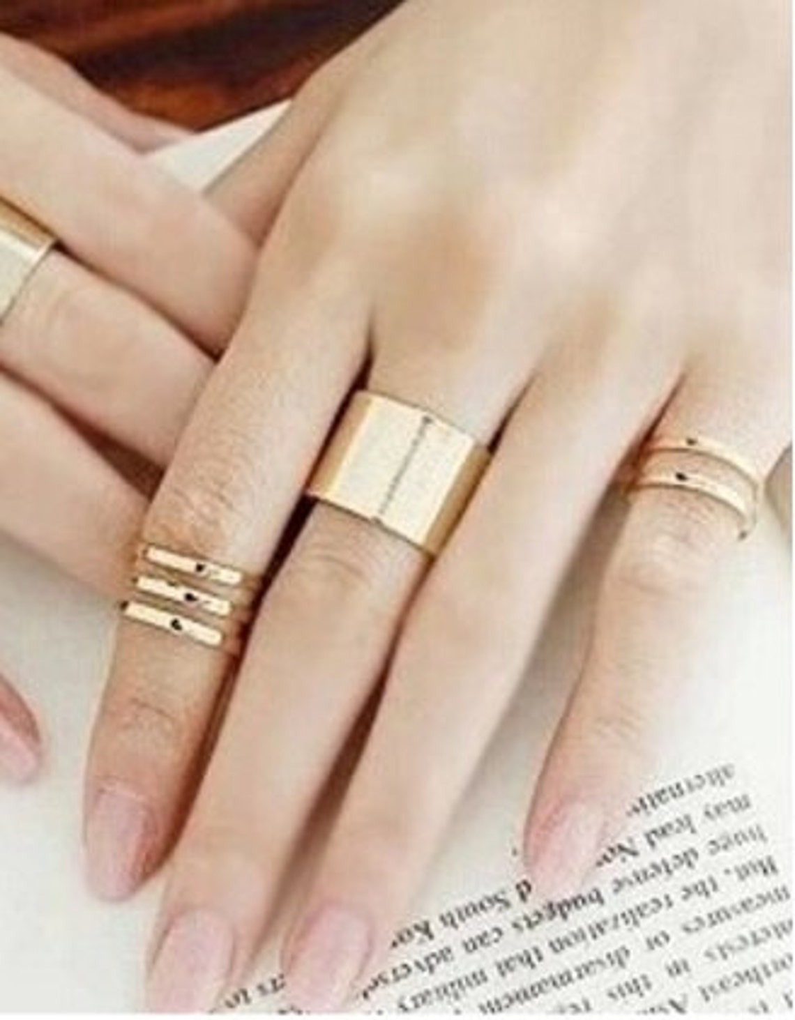 GOLD TRIO RINGS - Etsy