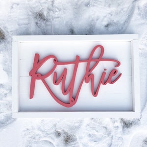 Shiplap Cutout Name Sign | Custom Name Sign | Wood Name Wall Art | Baby ...