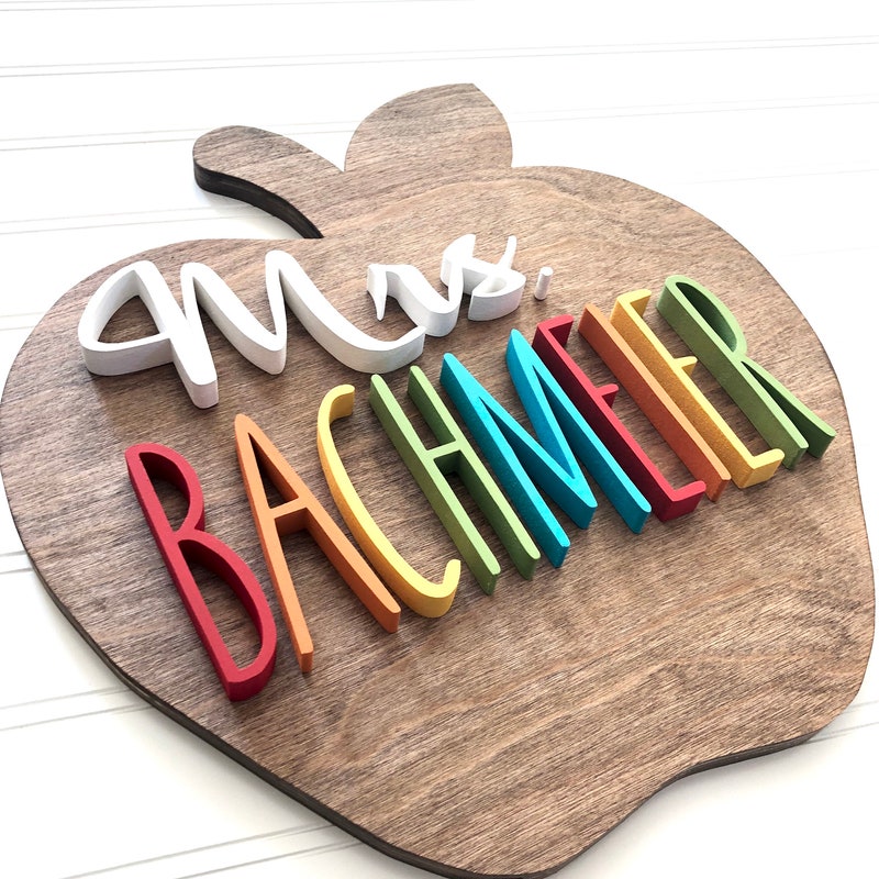 Teacher Apple Sign - Etsy