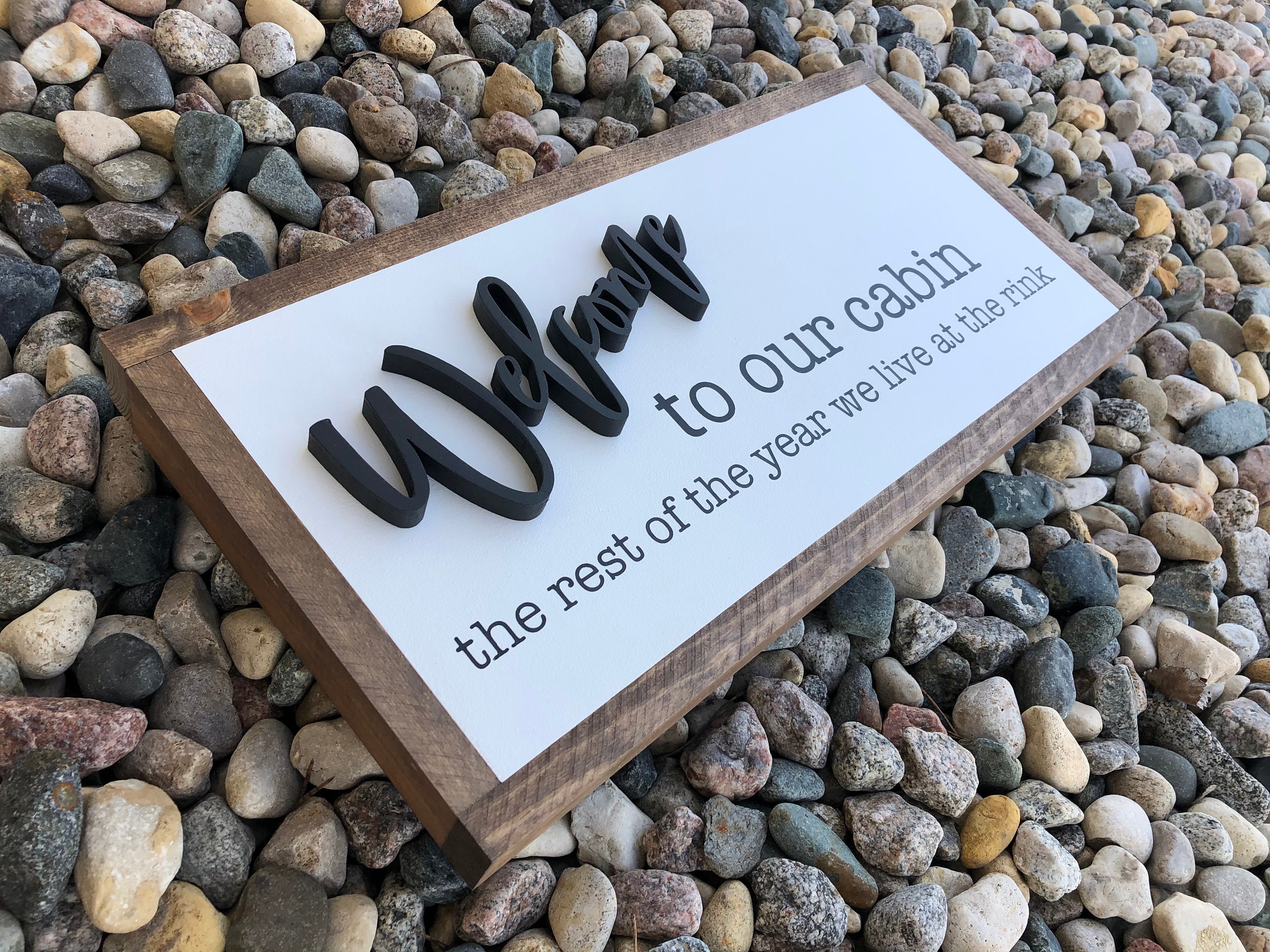 Welcome to Our Cabin Hockey Sign 3D Wood Home Decor - Etsy