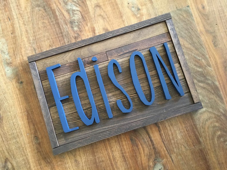 Shiplap Cutout Name Sign Custom Name Sign Wood Name Wall | Etsy