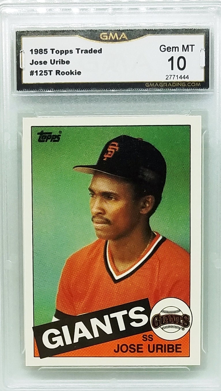 GRADED 10 Gem Mint 1985 Topps Traded 125T Jose Uribe ROOKIE, Giants ...