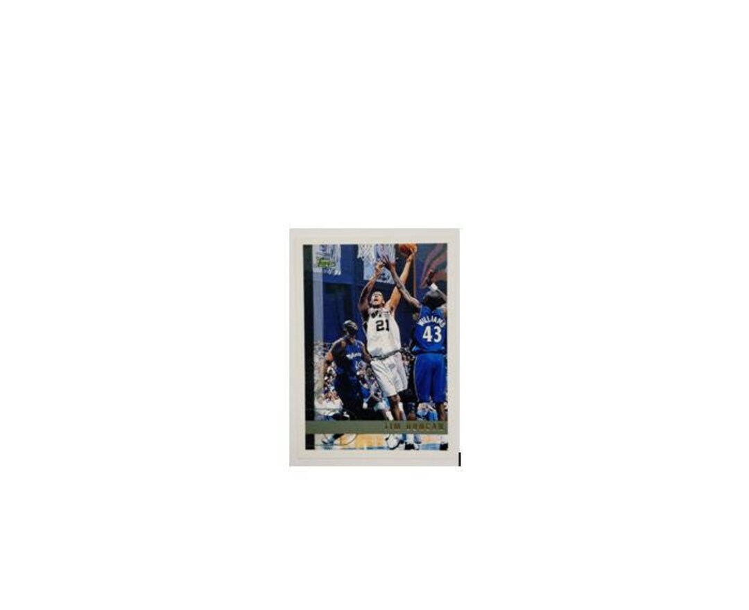 1997 Topps 115 Tim Duncan ROOKIE Gold Lettered Spurs Wake Forest NBA ...