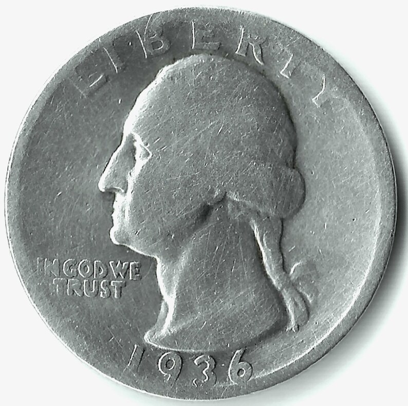 1936-D 25c Silver Washington Quarter, Nice, Rare, Low Mintage Coin - Etsy