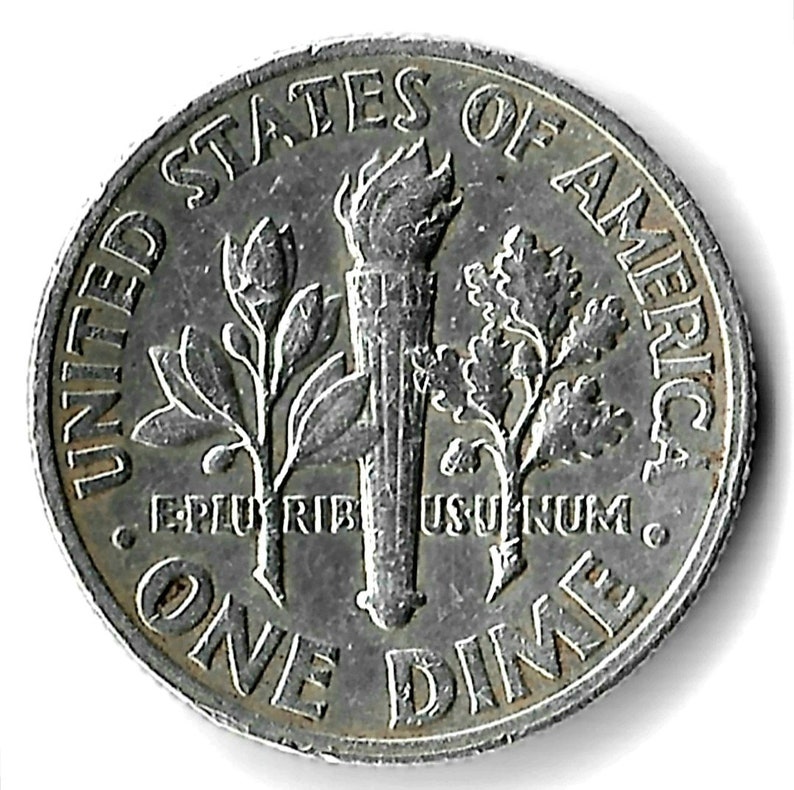1960 Silver Roosevelt Dime, Low Mintage Coin Philadelphia Mintmark - Etsy