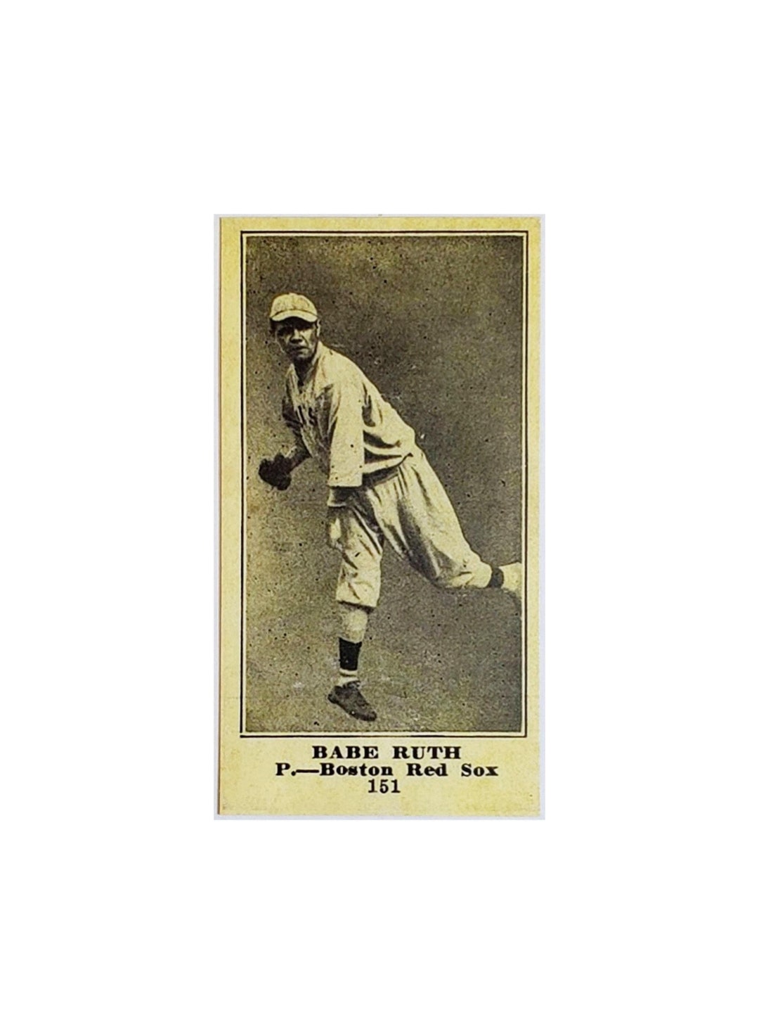 SALE! 1916 Famous and Barr #151 Babe Ruth Rookie, HOF, Red Sox, Yankees ...