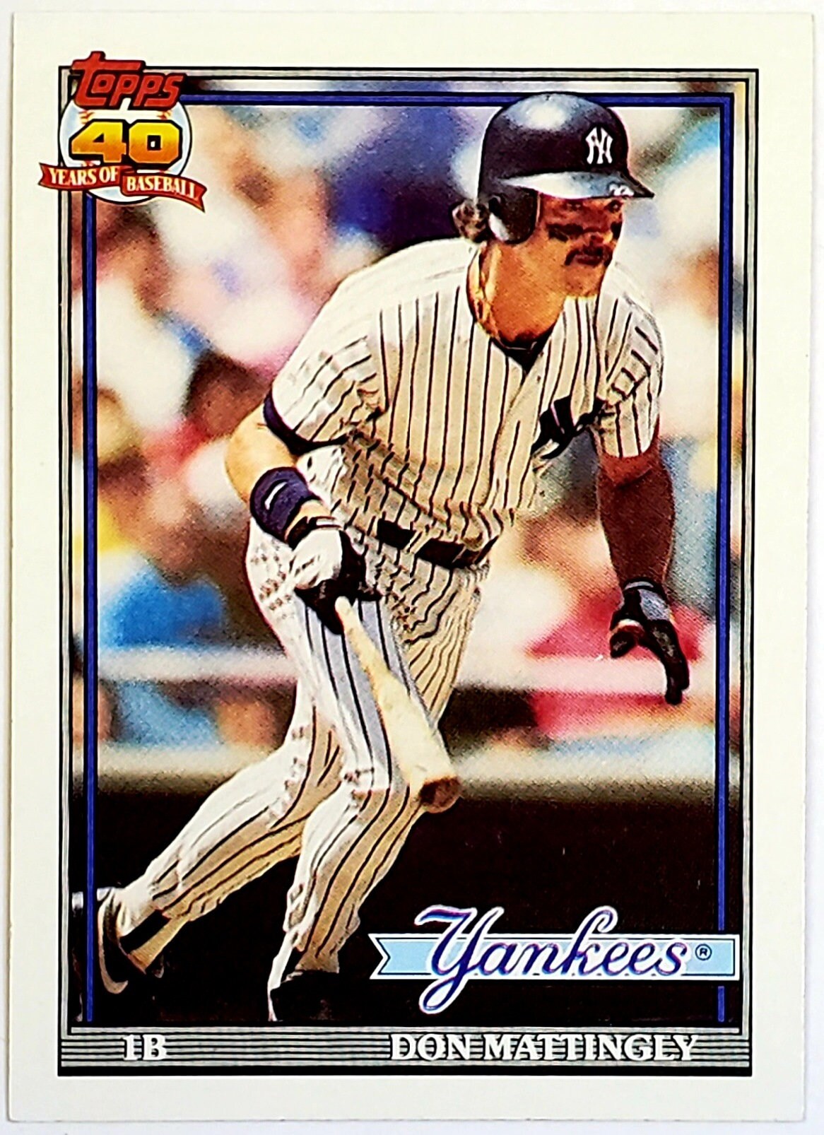 Don Mattingly ERROR Card "10 Hits" 1991 Topps #100 MVP Yankees Captain ...