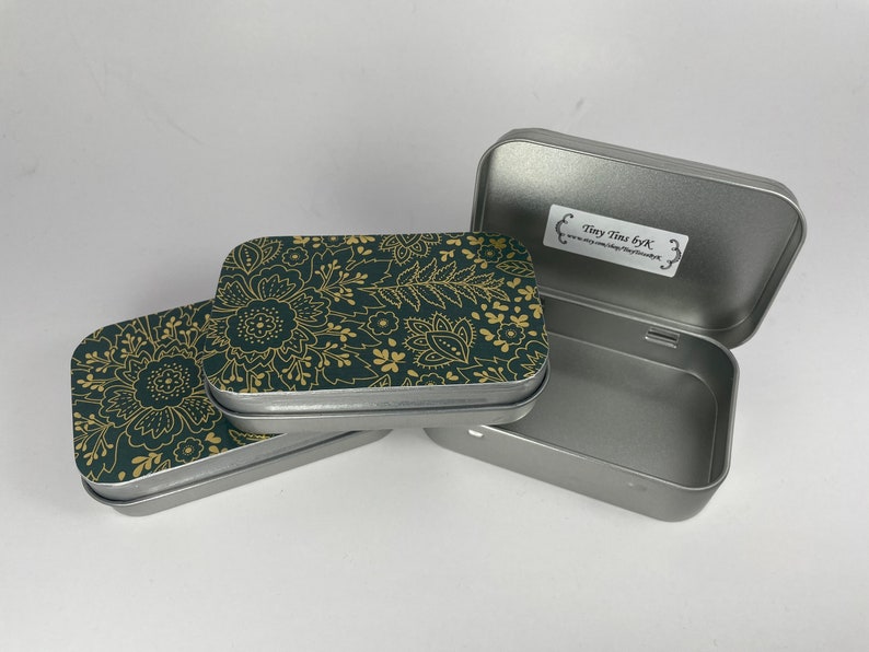 Tiny Tins Notions Tin Decorative Tin Small Hinged Tin - Etsy