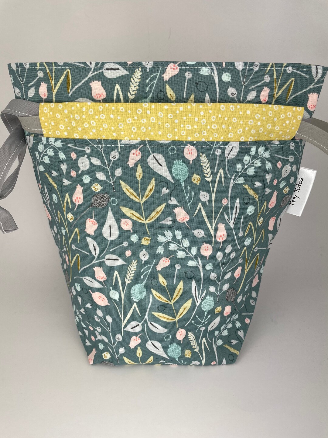 Tiny Totes Small Knitting Bag Project Bag Small Drawstring - Etsy