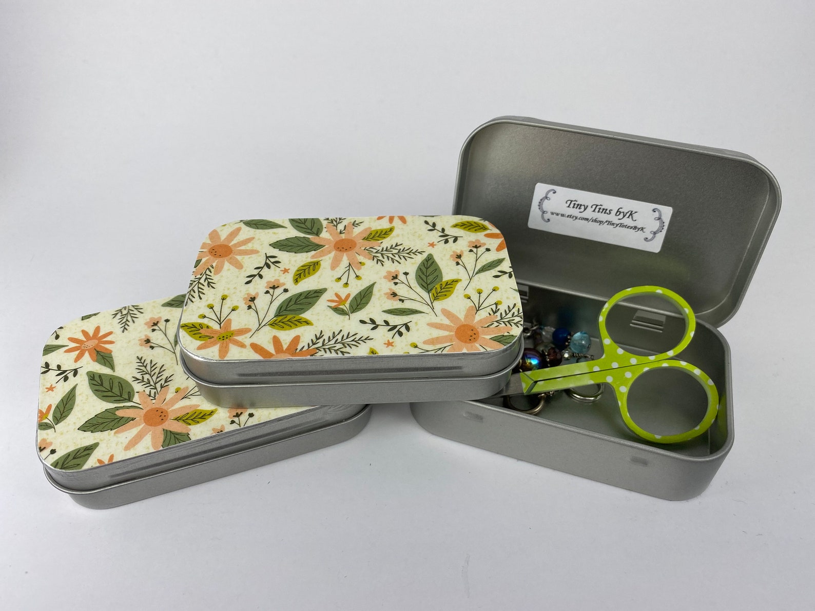 Tiny Tins Notions tin Metal tin Small metal tin Decorative | Etsy