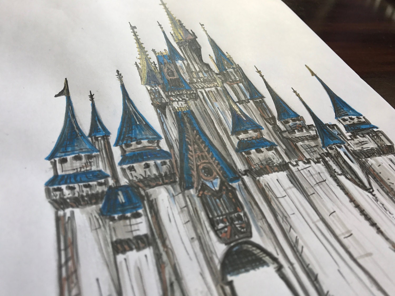 Cinderella Castle 8 x 10 print Disney's Cinderella | Etsy