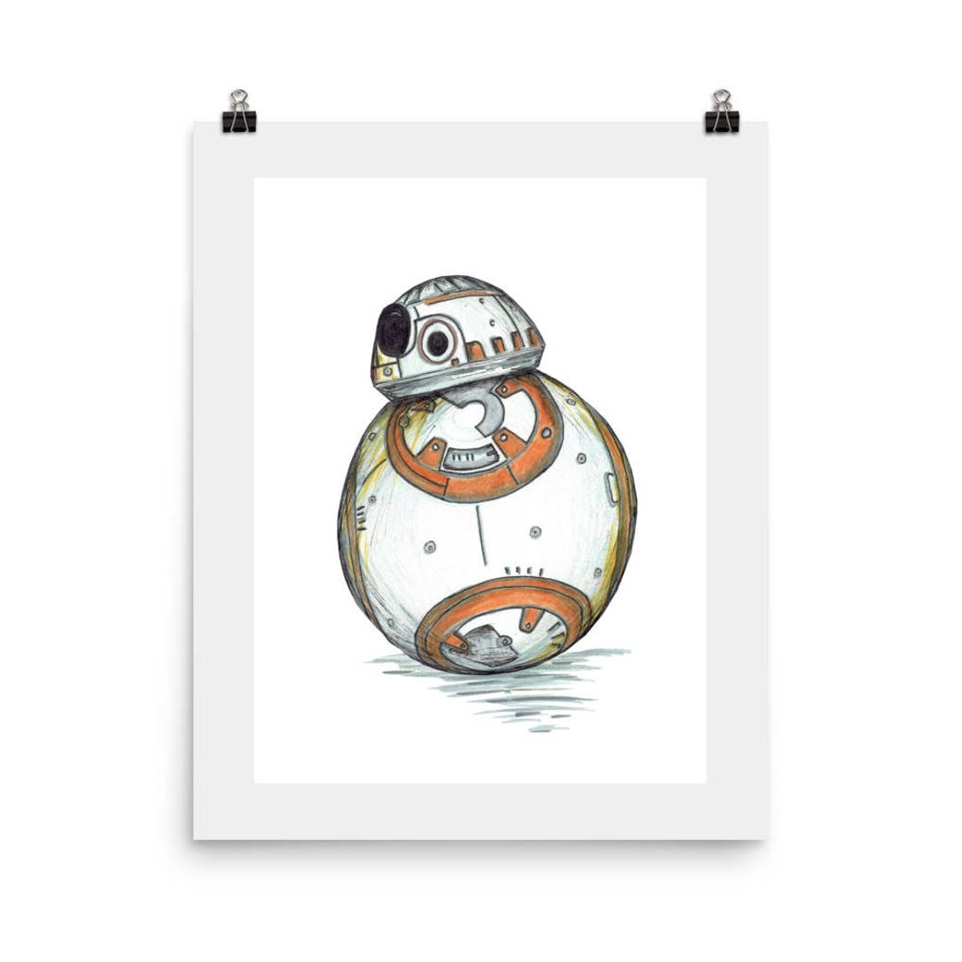 BB8 Art Print Star Wars Art Rebel Star Wars Drawing star Wars Print ...