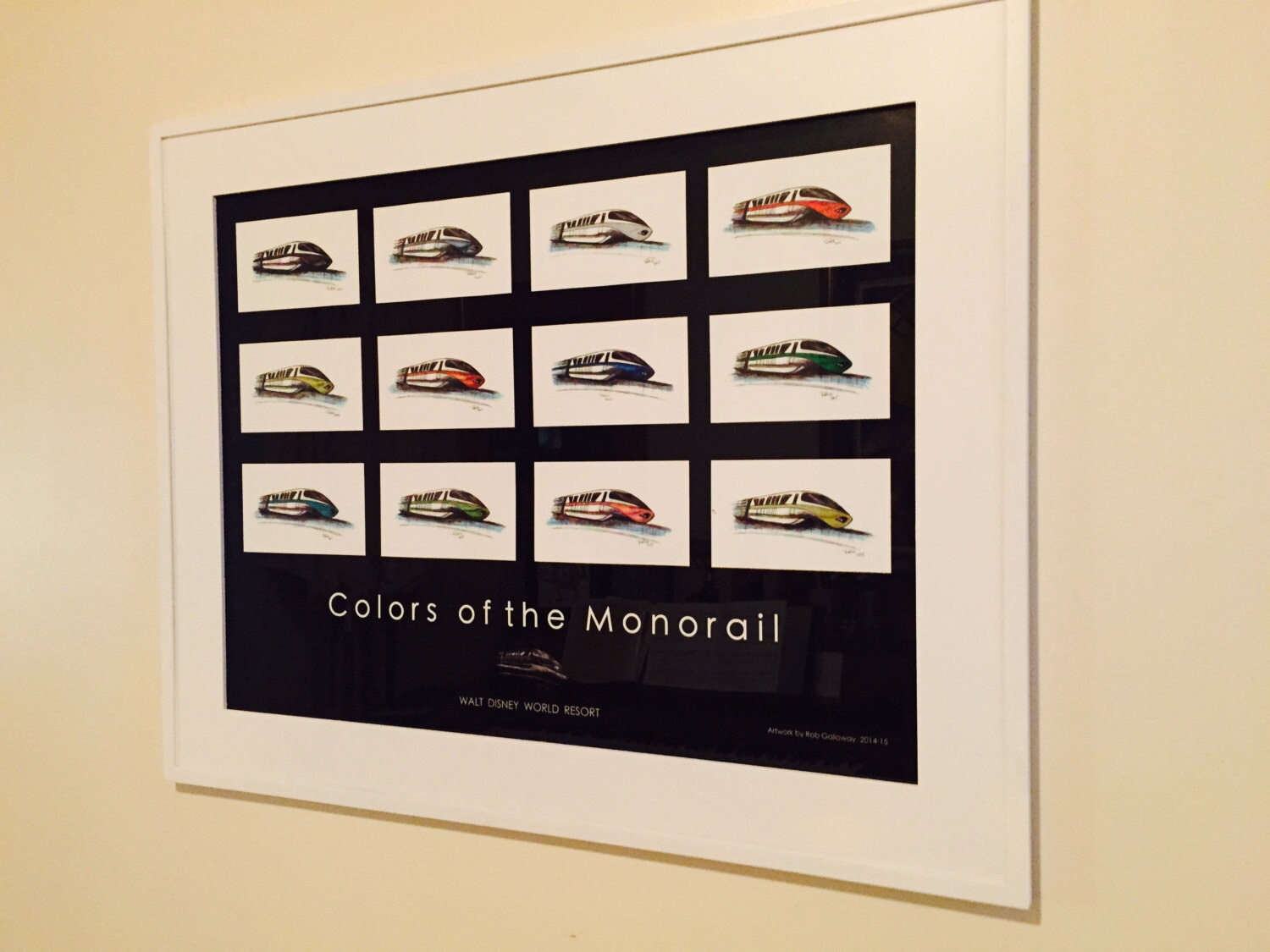 Disney Monorail Poster - 18 X 24 - Walt Disney World Resort "colors of ...