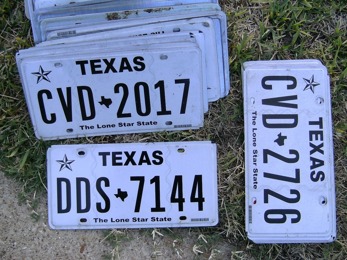 100 Mixed Used Texas License Plate Lot -- Great for Crafts -- Sidings ...