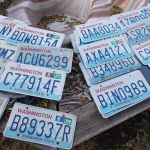 40 Washington Raised Letter License Plate Lot -- Red White Blue - Great ...