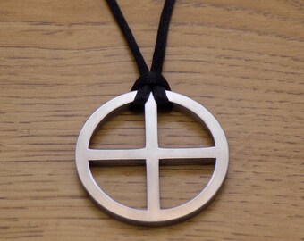 Solar Cross Pendant | Etsy