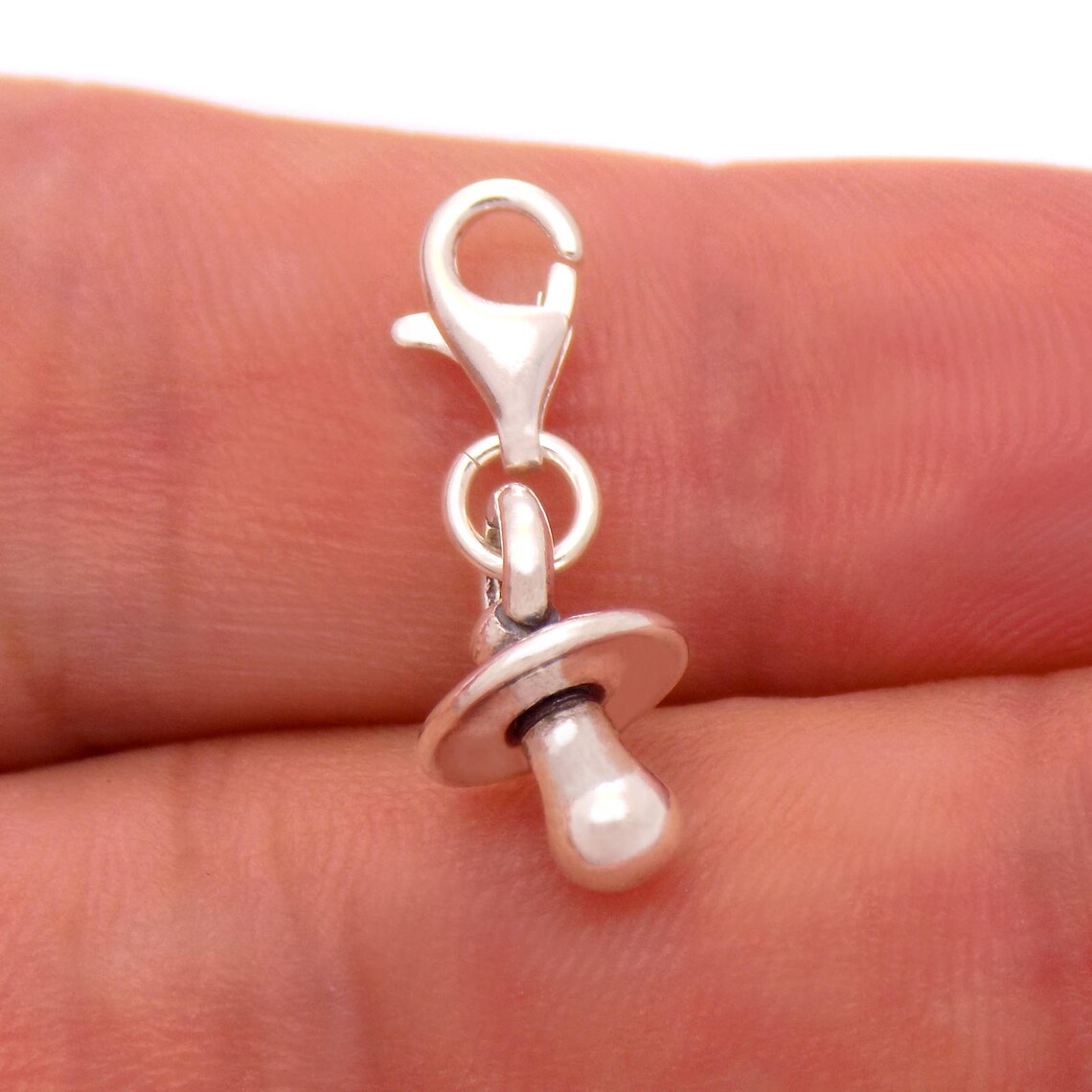 Awesome Cute Solid 925 Sterling Silver Lovely Baby Pacifier Dummy ...