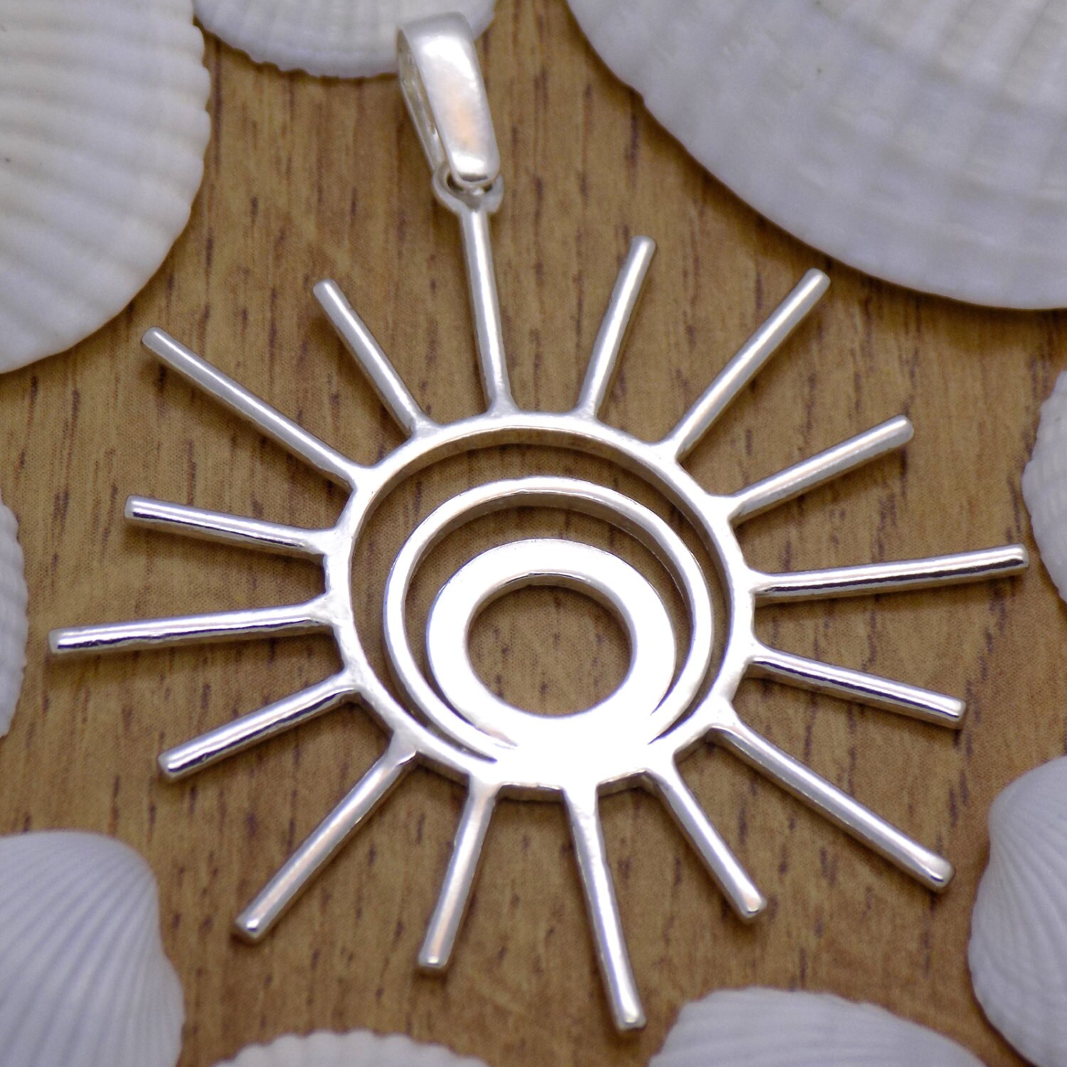 Amazing Solid Massive Sterling Silver Lovely Sun Circles | Etsy