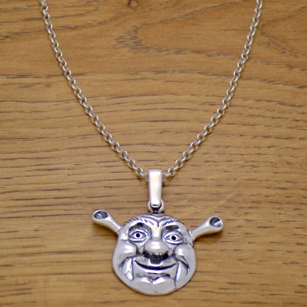 Awesome Marvelous Solid 925 Sterling Silver Funny Design Shrek Inspired ...