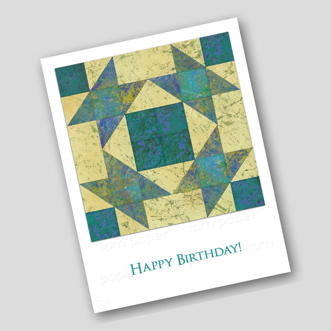 BIRTHDAY CARD for Quilters and Quilt Lovers Set of 2 Notecards Cut ...