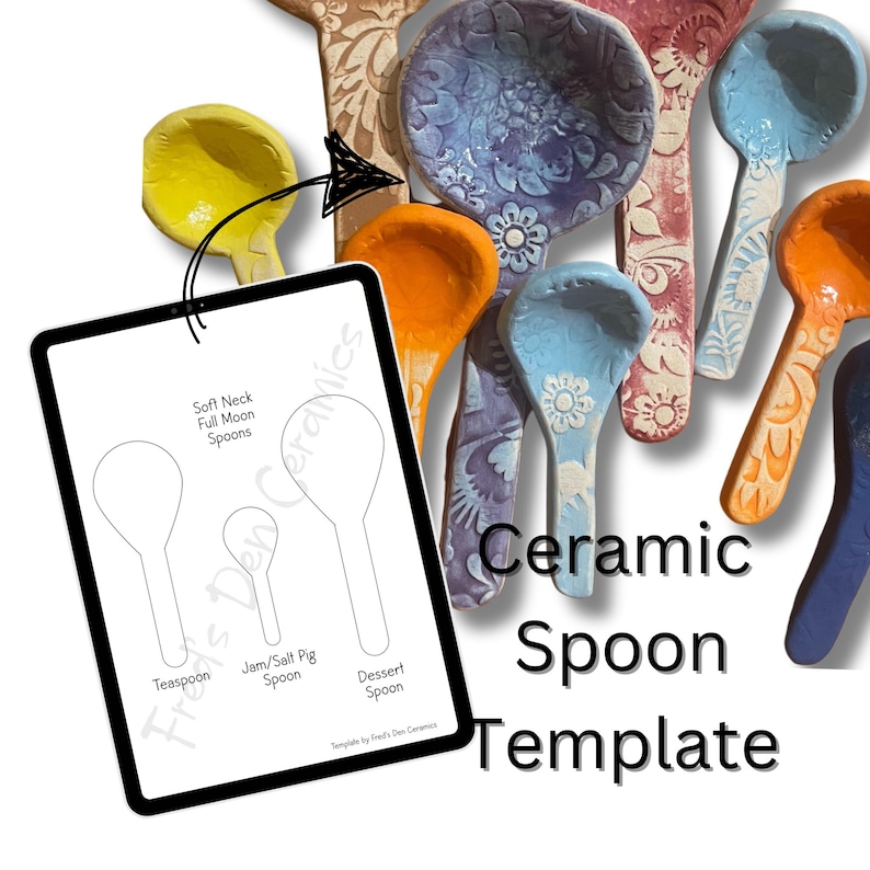Spoon Template for Potters. Use With Slab-rolled Hand-built Stoneware ...