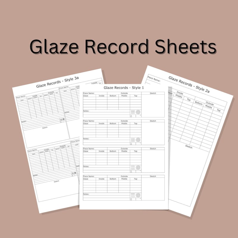 Pottery Glaze Template - Etsy
