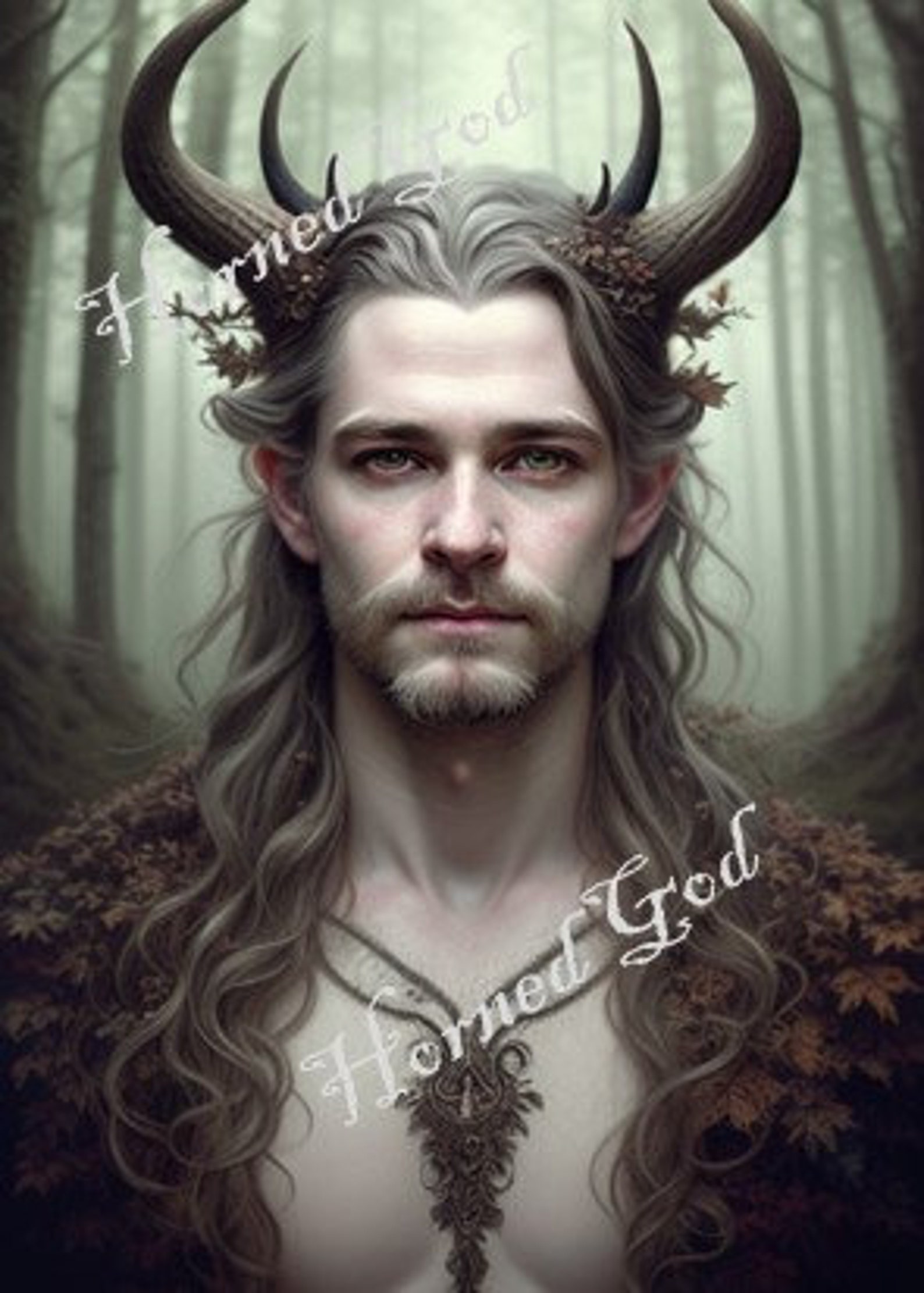 Horned God, Cernunnos, Herne, 4 X A4 Digital Images, Digital Art ...
