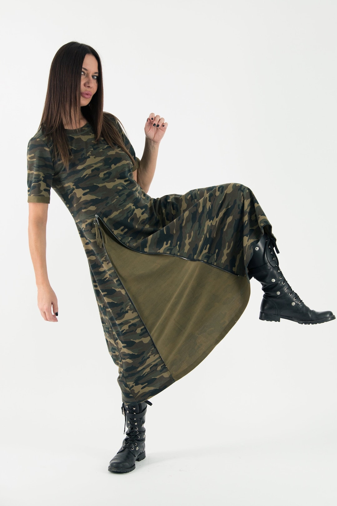 Camouflage Dress, Plus Size Camouflage Dress, Camo Dress Women, Plus ...