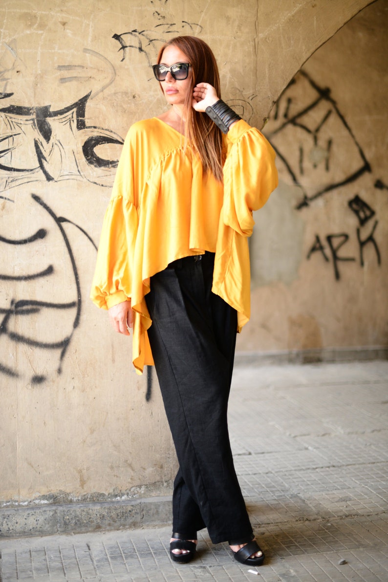 Loose Tunic Top, Maxi Top for Women, Cotton Full Sleeves Tunic Top ...