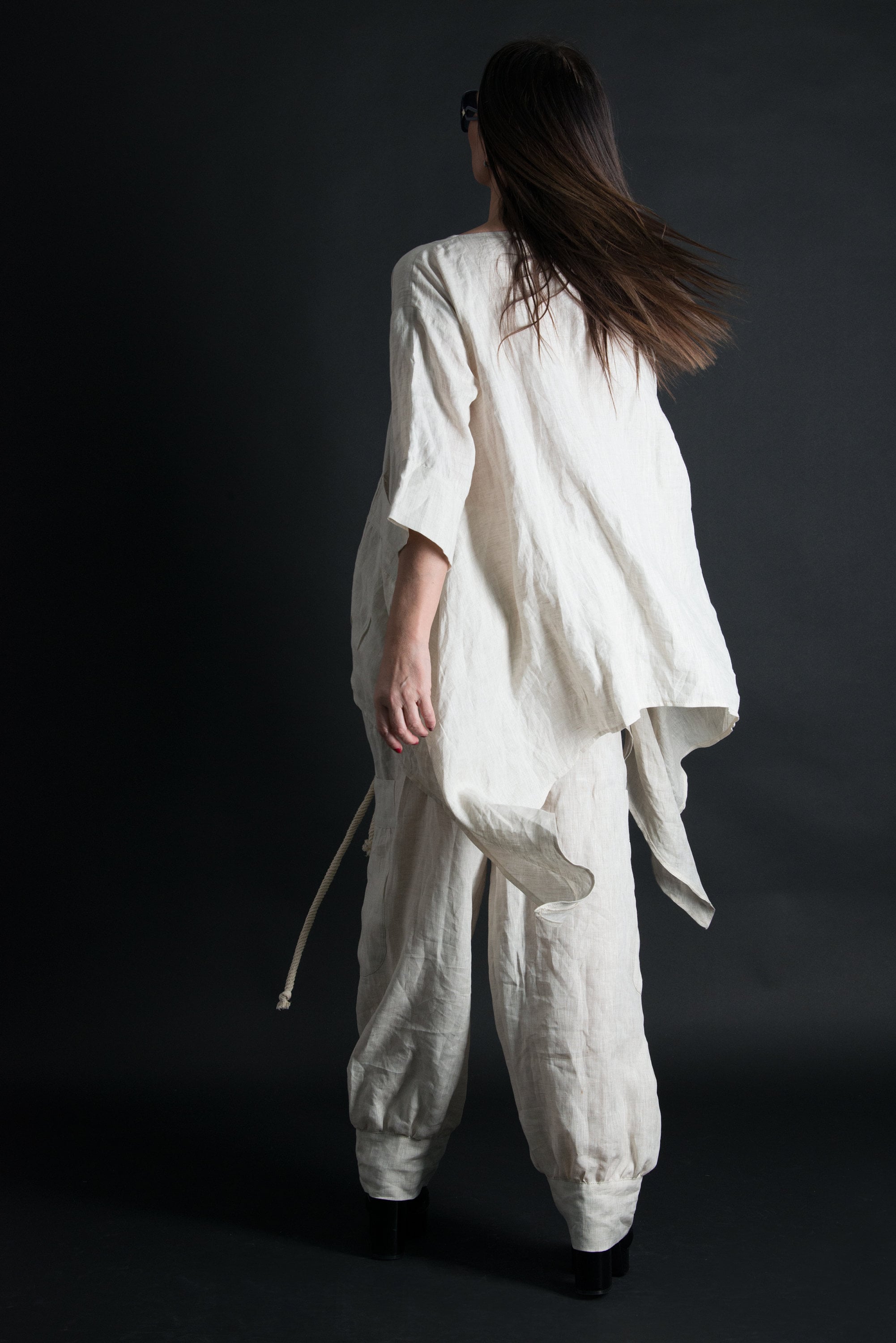 Túnica de lino para mujer ropa de lino top de lino de talla - Etsy México