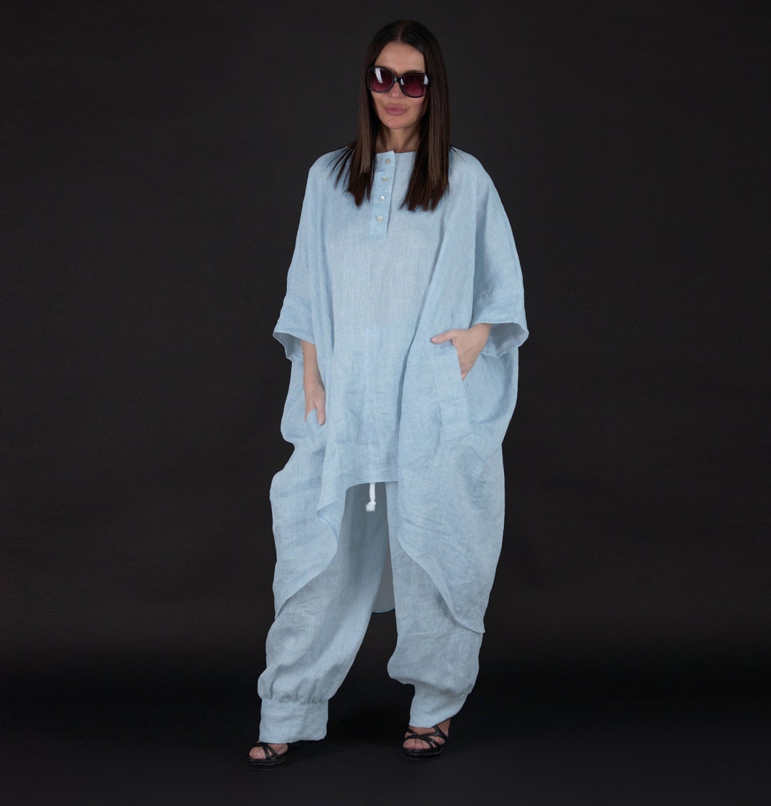 Linen Set, Linen Outfit, Linen Pants Set, Linen Tunic, Linen Clothing ...