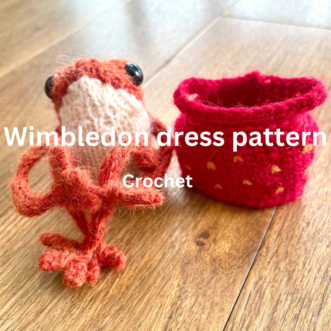 PATTERN Froggy's Wimbledon Dress Pattern PDF, Amigurumi Frog, Handknit ...
